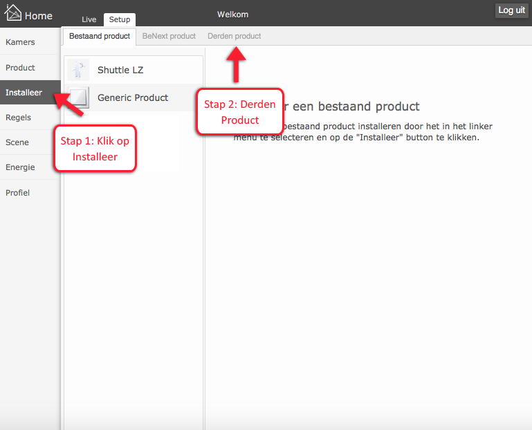 Generiek product aankoppelen – BeNext